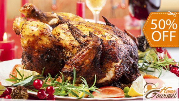 Home Gourmet | 1 Chompipollo Horneado + 2 Botella de Sals...